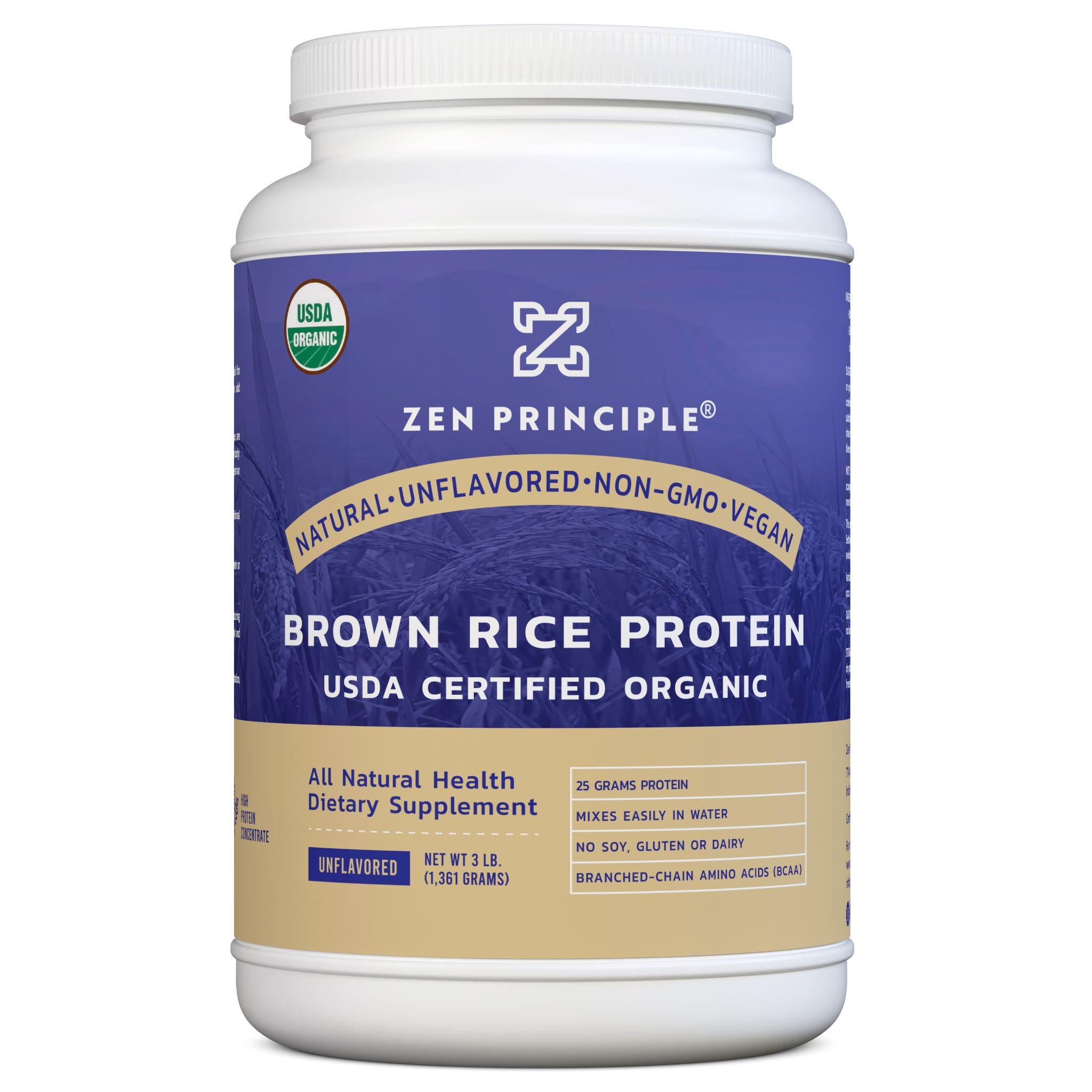 Organic Brown Rice Protein Powder - $37.95 – Zen Principle Naturals